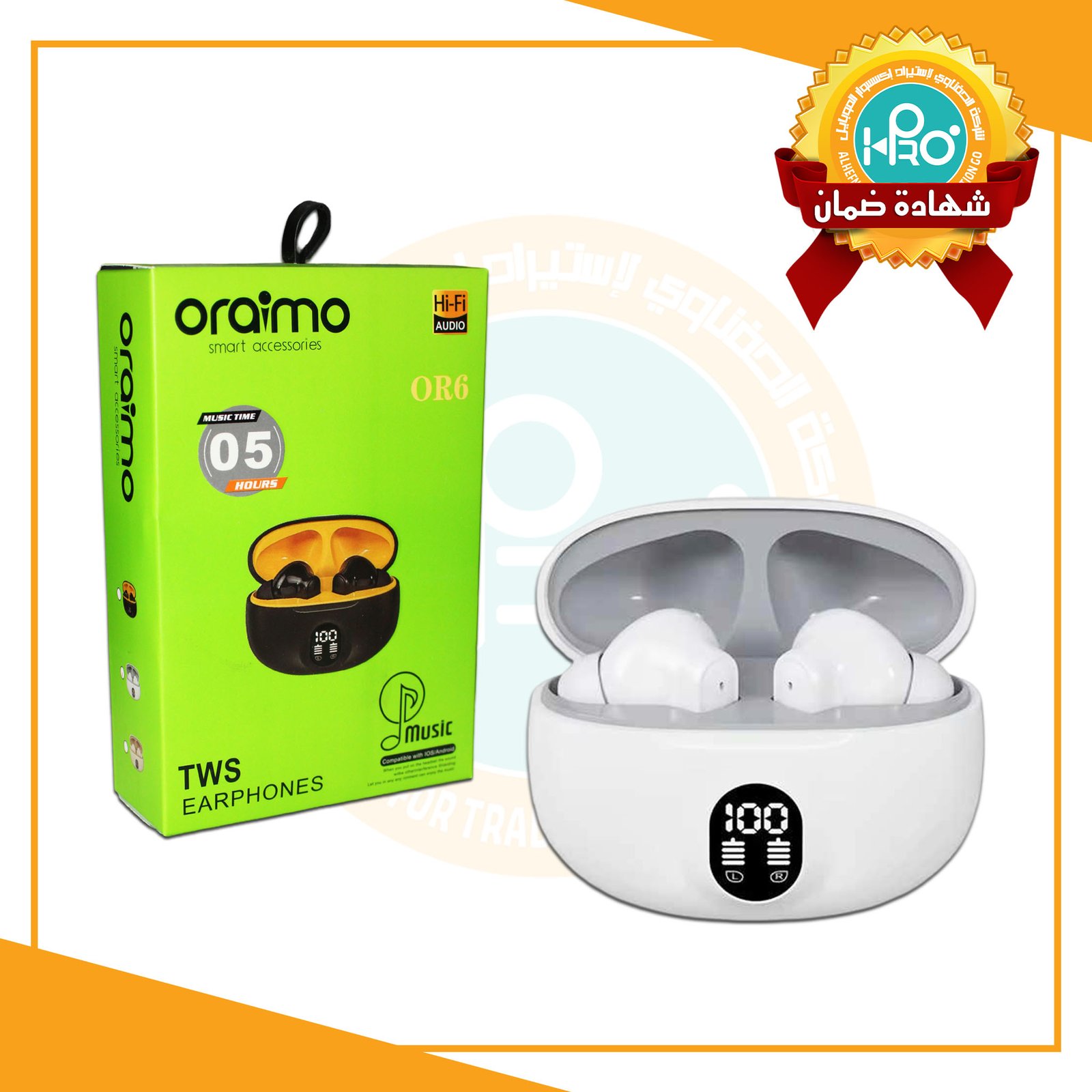 ايربود ORAIMO OR6 بشاشة ديجيتال